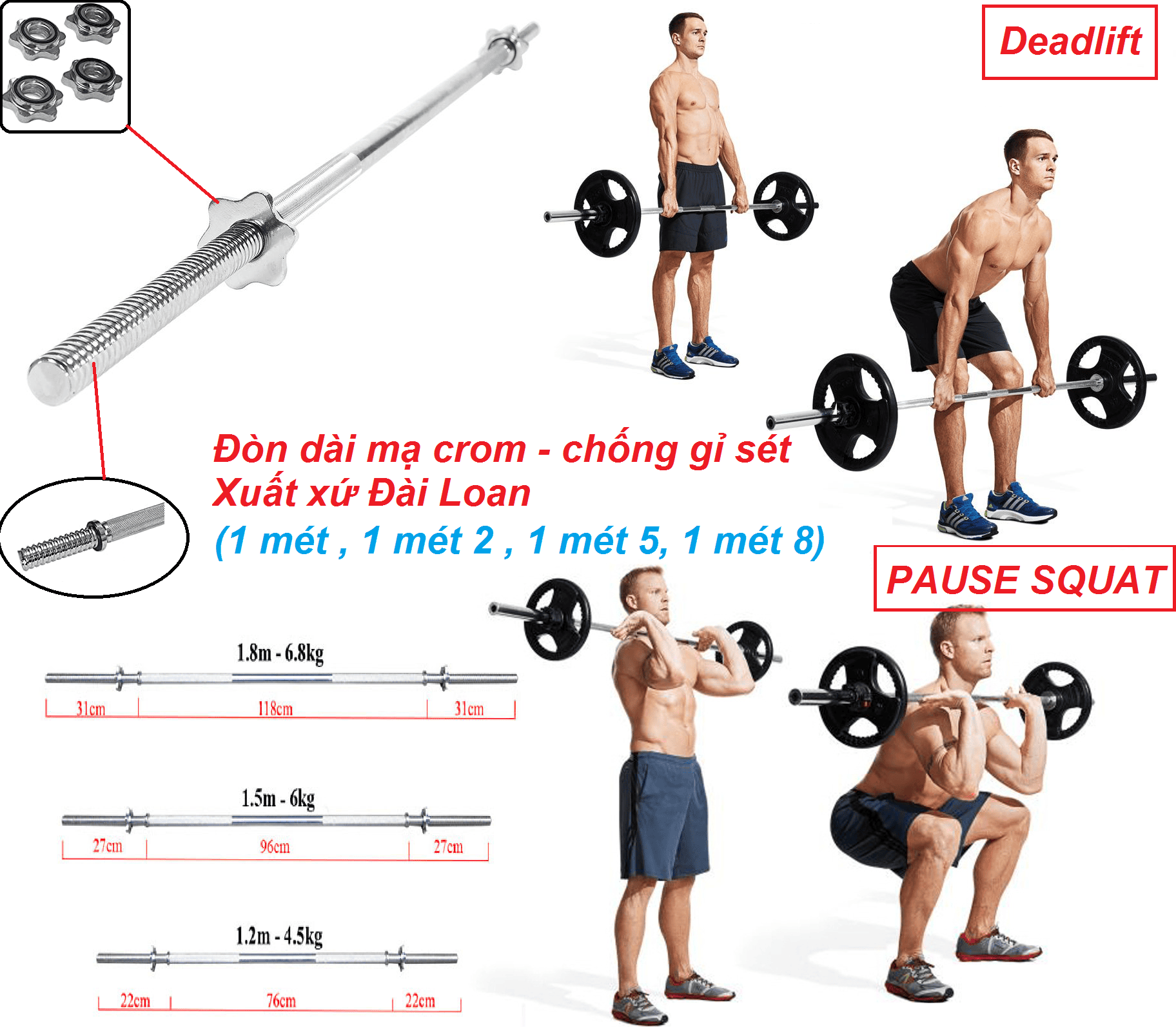 ĐÒN TẠ MẠ CROM 1,2M